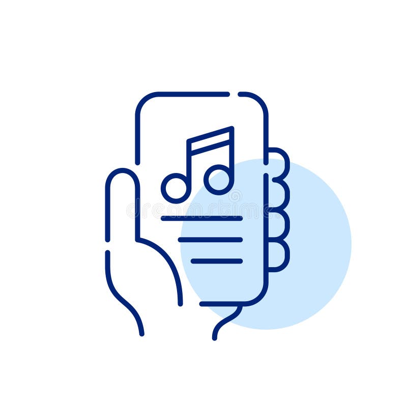 Listening To Audio Book. Application Interface on Smartphone Stock ...