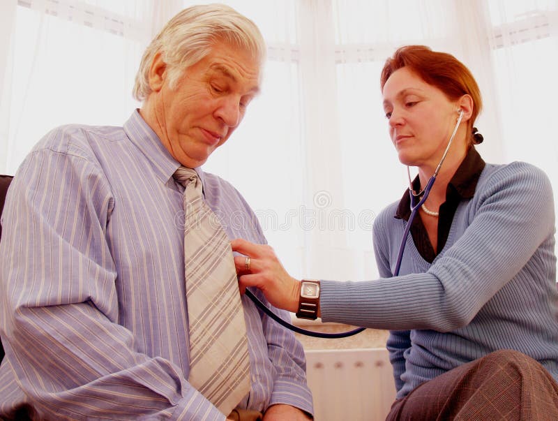 Listening to his heartbeat stock image. Image of problem - 1949495