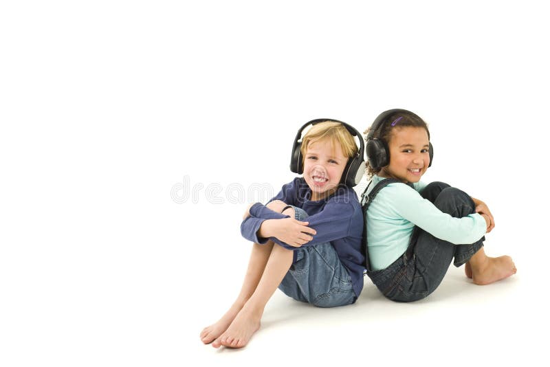 Listening Together stock image. Image of smiling, interracial - 6798359