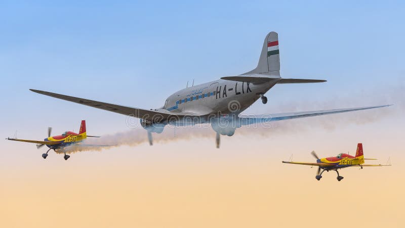 The Lisunov Li-2 Plane Performing Aerobatics at BIAS 2024. Editorial ...