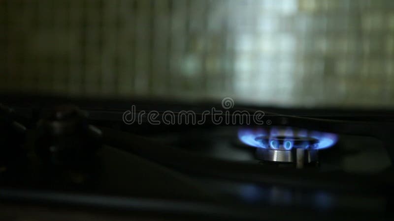 Lit Burner on the Gas Stove Stock Video - Video of fire, static: 68151789