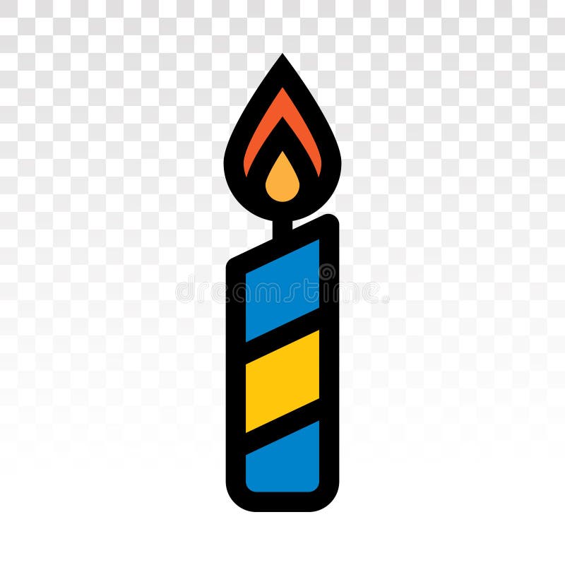 Lit Candle Flat Icon for Apps and Websites Stock Vector - Illustration ...