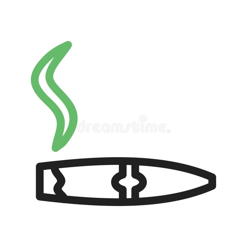 Lit Cigar stock vector. Illustration of concept, hand - 97674864