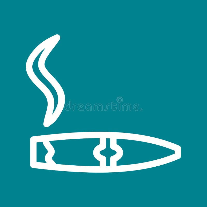 Lit Cigar stock vector. Illustration of vector, lifestyle - 97995735
