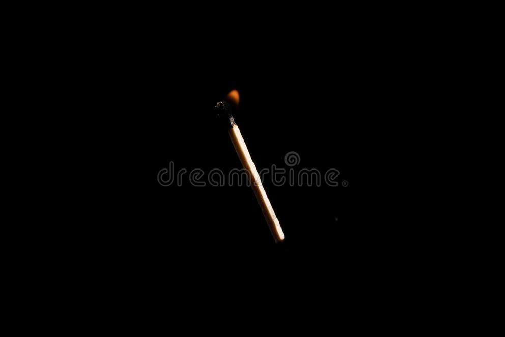 Lit Falling Match on a Black Background Stock Image - Image of flame ...
