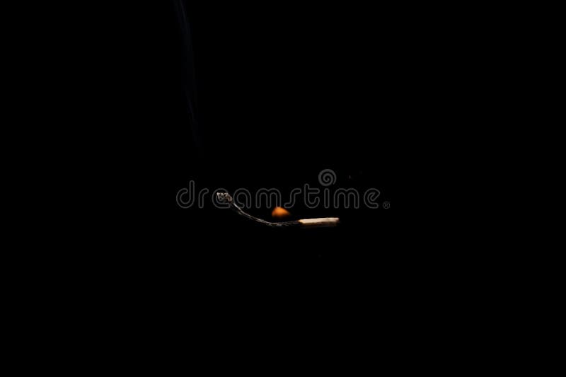 Lit Falling Match on a Black Background Stock Photo - Image of macro ...