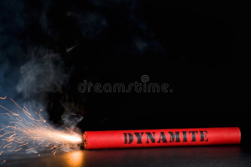 A Lit Fuse of a Stick of Dynamite Stock Image - Image of conflict ...