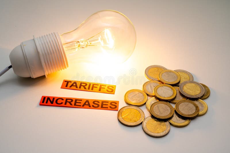 Increase in Energy Tariffs. Stock Photo - Image of sources ...