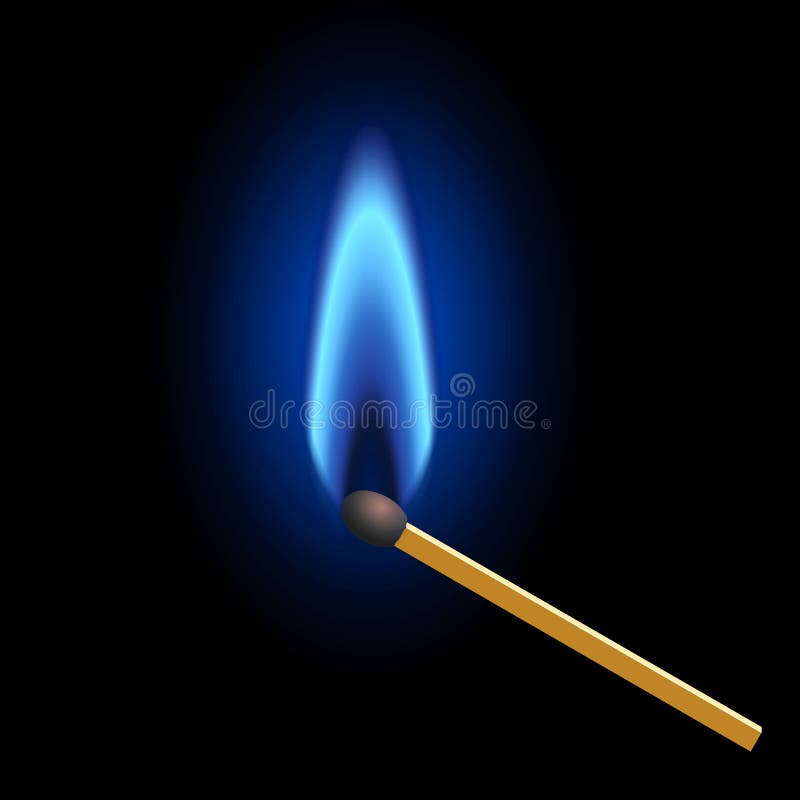 Lit Match on a Black Background Stock Illustration - Illustration of ...