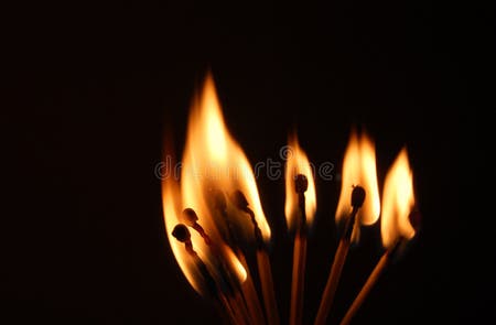 Lit Matches stock image. Image of light, match, flaming - 8539309