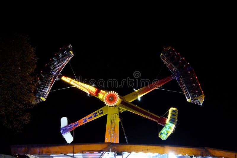 Fair roundabout. editorial photo. Image of families, children - 43596101