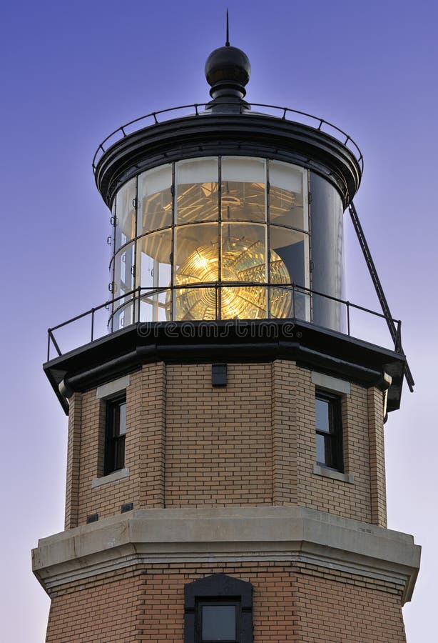 Split Rock Lighthouse Sunrise Silhouette Stock Photo - Image of nature ...