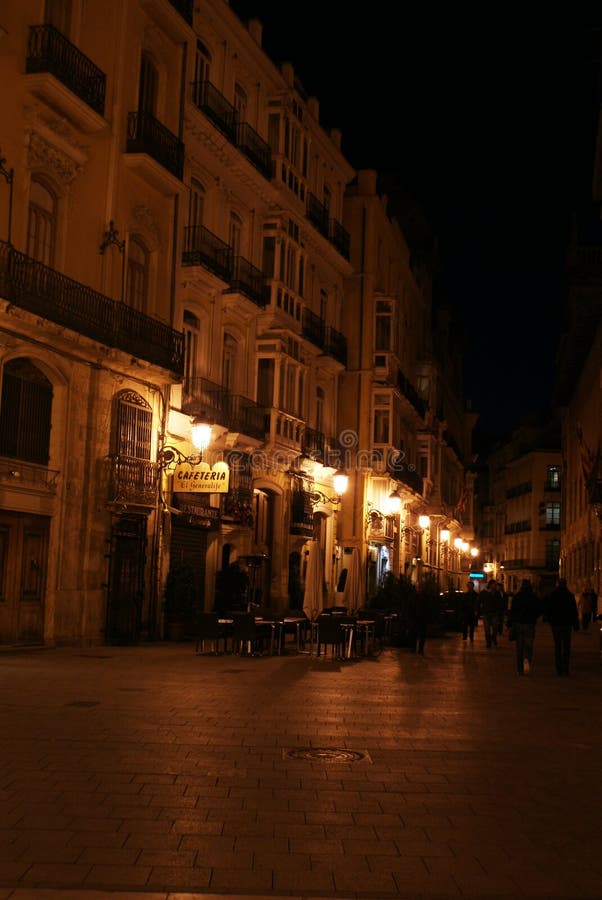 Lit up street editorial stock image. Image of shops, street - 46066484