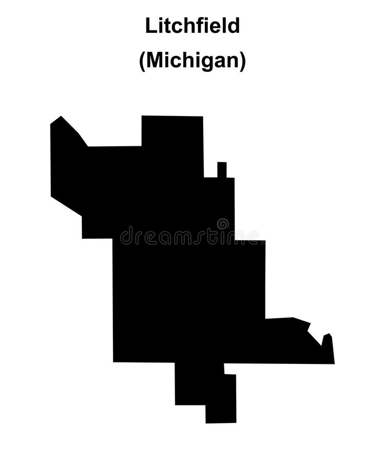 Litchfield outline map stock vector. Illustration of template - 387414411