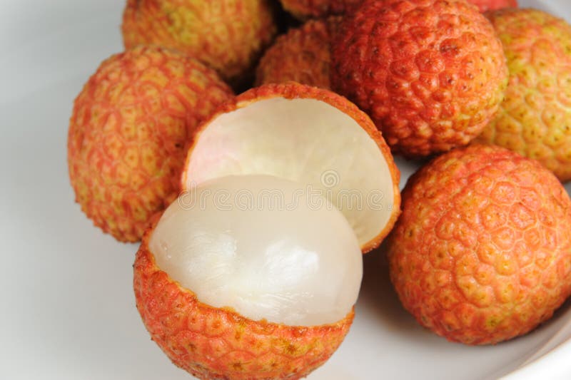 Litchi stock image. Image of isolated, chinese, macro - 19711599
