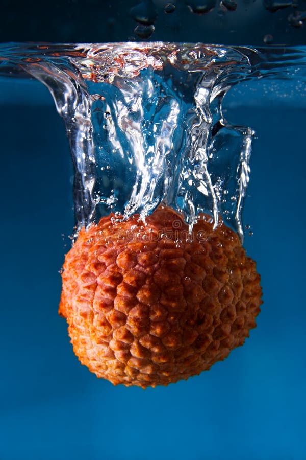 Litchi Falling into the Water Stock Photo - Image of drink, dieting ...