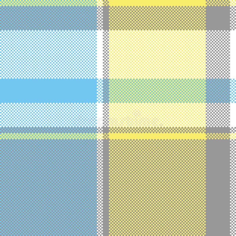 Lite Color Check Plaid Pixel Seamless Pattern Stock Vector ...