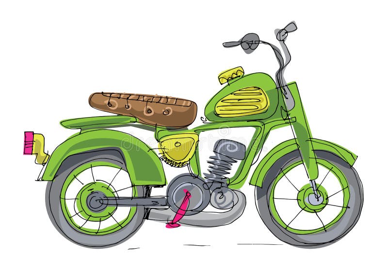Cartoon Moped Stock Illustrationer, Vektorer, & Clipart – (49 Stock ...