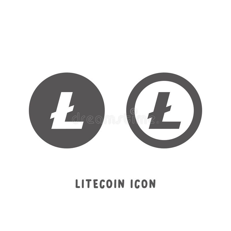 Litecoin Cryptocurrency Icon Simple Flat Style Vector Illustration ...