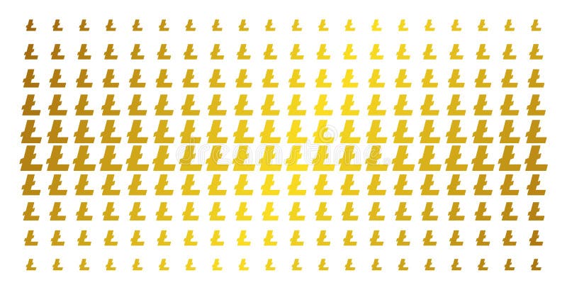 Litecoin Golden Halftone Array Stock Vector - Illustration of ...