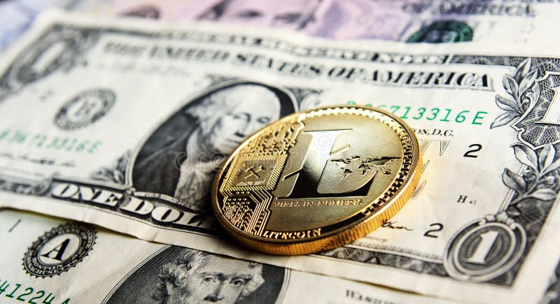 Litecoin one dollar stock photo. Image of washington - 97091928