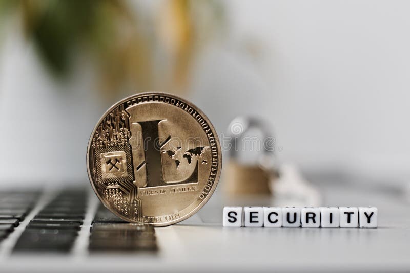 Litecoin security coin stock image. Image of trust, bank - 97693963