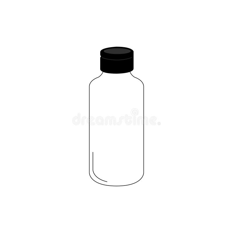 0.5 Liter Round Bottle with Cap Stock Vector - Illustration of beverage ...