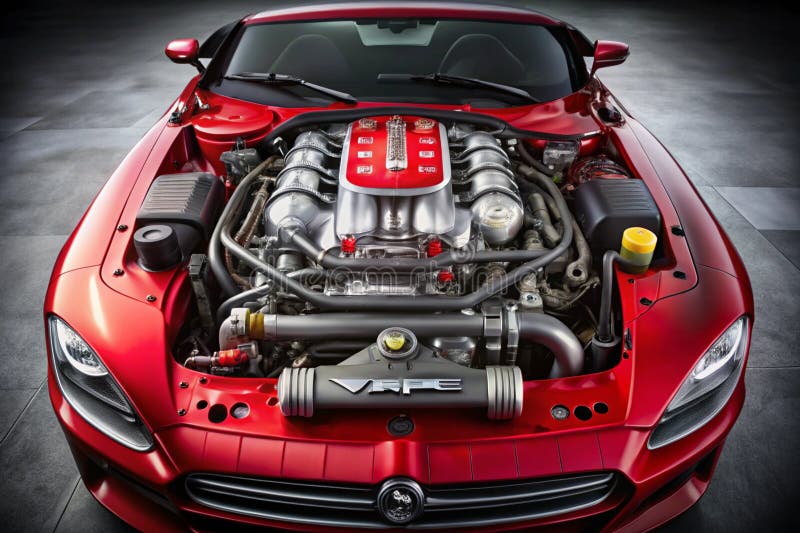 80 Liter V10 Engine. Generated Using AI. Stock Illustration ...