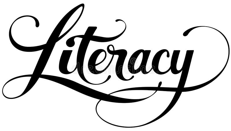 Literacy - Custom Calligraphy Text Stock Vector - Illustration of ...