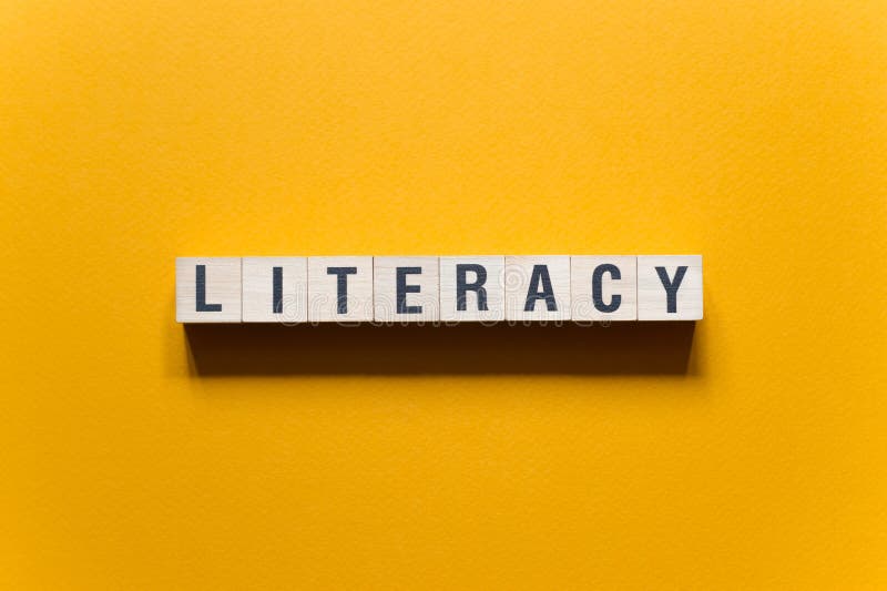 Literacy - Word Concept on Cubes Stock Photo - Image of closeup, cement ...