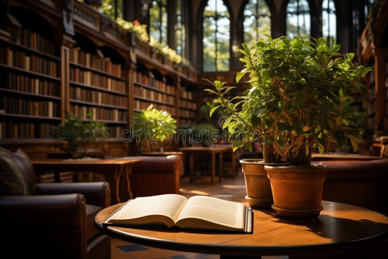 Literary Haven Classic Library Interior, a Sanctuary for Book ...