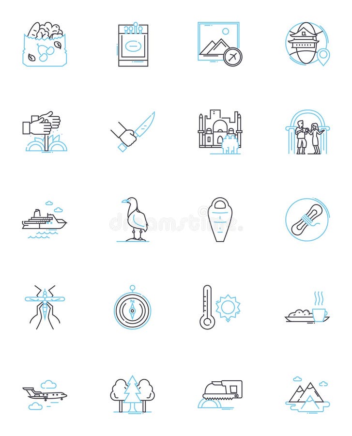 Literary Prose Linear Icons Set. Narrative, Dialogue, Symbolism ...