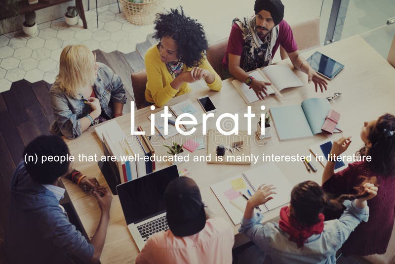 Literati Literature Highly Educated Literate Knowledge Concept Stock ...