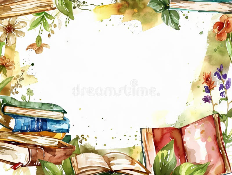 Literature Background on White with Copy Space Stock Illustration ...