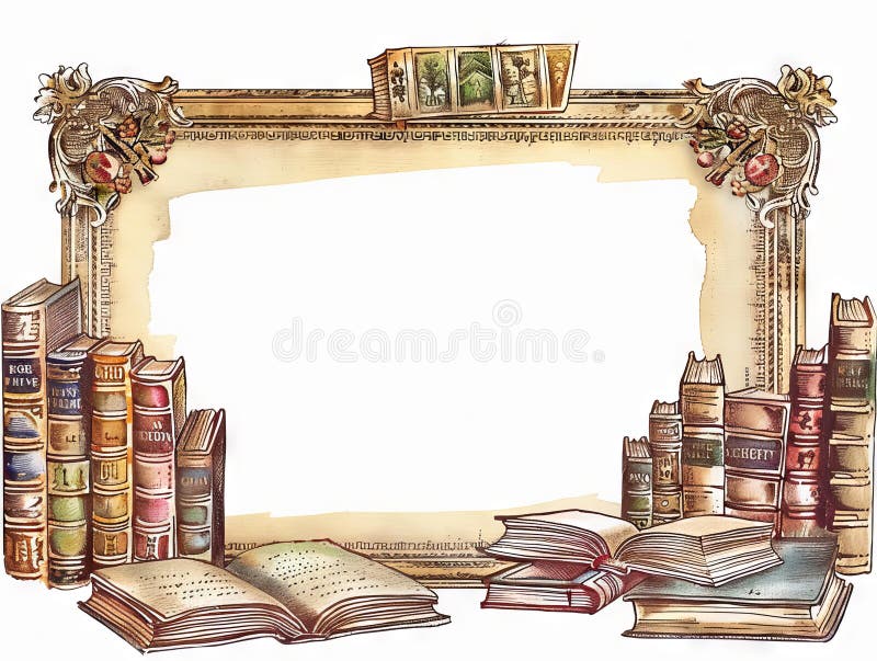 Literature Background on White with Copy Space Stock Illustration ...