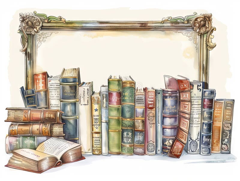 Literature Background on White with Copy Space Stock Illustration ...