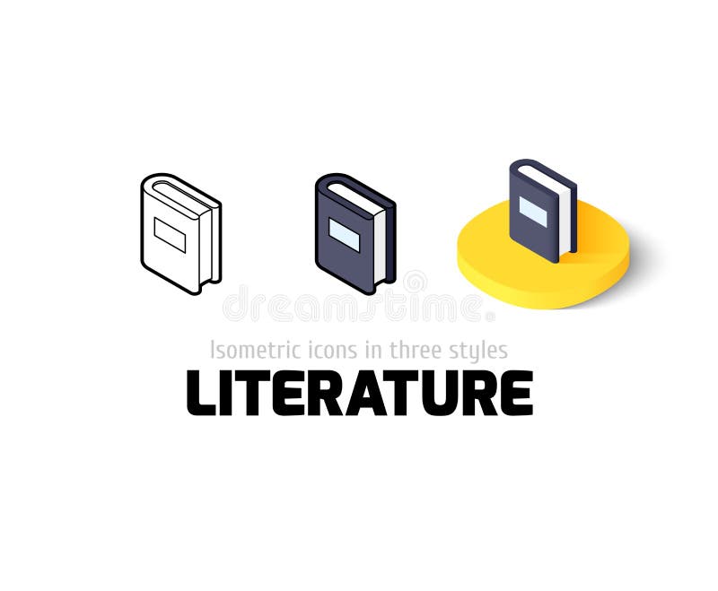Literature Icon in Different Style Stock Vector - Illustration of ...