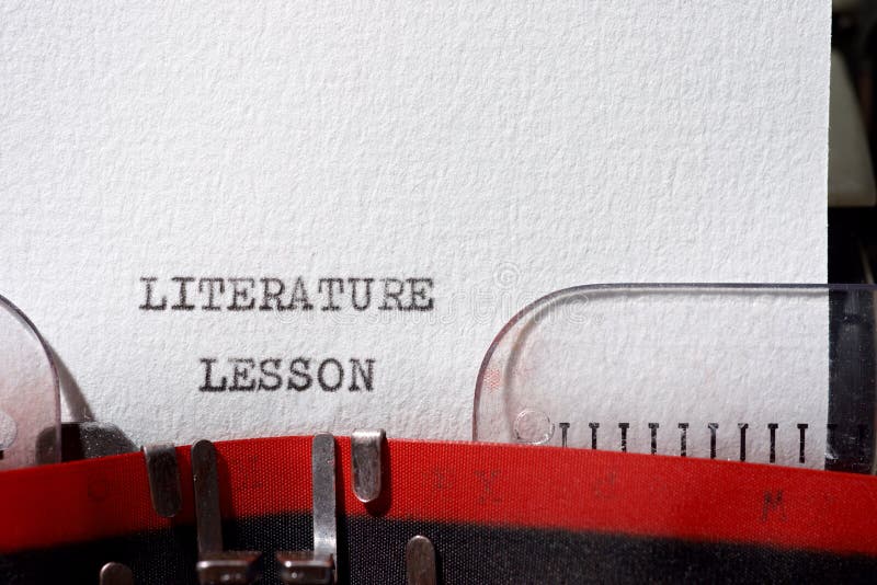 Literature lesson text stock image. Image of paper, text - 268012409