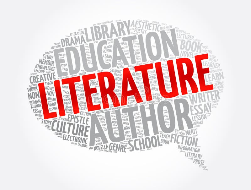 Literature Message Bubble Word Cloud Collage, Education Concept ... Literature Message Bubble Word Cloud Collage, Education Concept ...