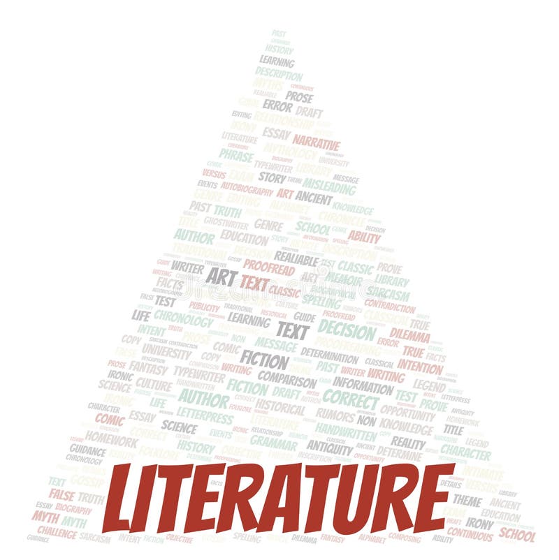 Literature word cloud stock vector. Illustration of abstract - 204084222