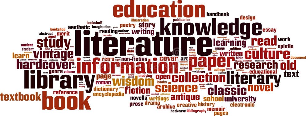 Literature word cloud stock vector. Illustration of literature - 162310258