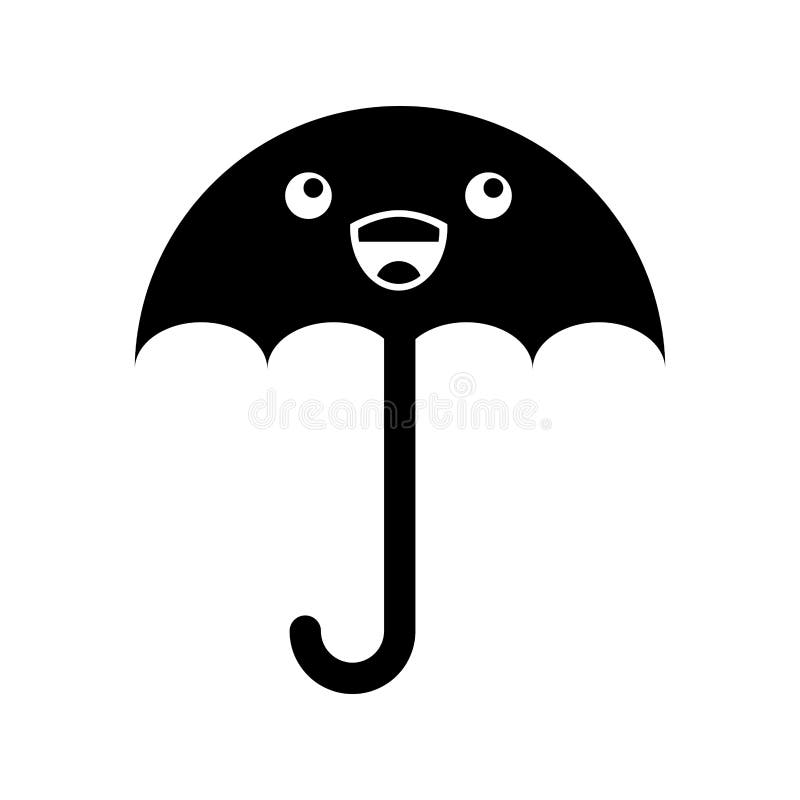 Litet Paraply Isolerad Symbol Vektor Illustrationer - Illustration av ...