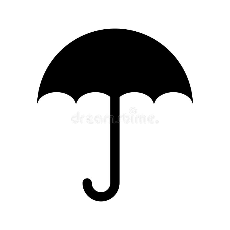 Litet Paraply Isolerad Symbol Vektor Illustrationer - Illustration av ...