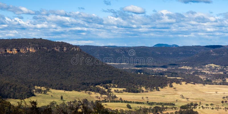 Lithgow view stock image. Image of mountains, farms, escarpment - 26989199