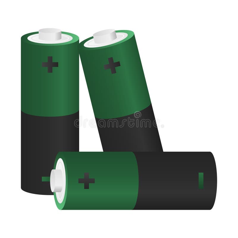 Lithium Battery Energy Supply Vector Stock Illustration - Illustration ...
