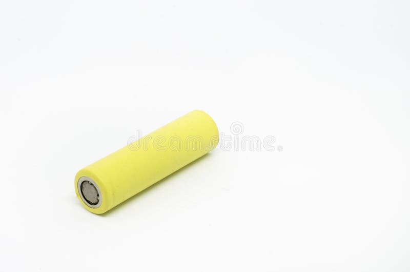 Lithium Battery Isolated on White Background Stock Photo - Image of ...