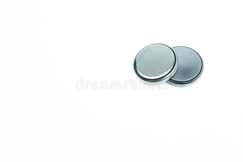 Lithium Button Cell. Lithium Cr Battery Isolated on White Background ...