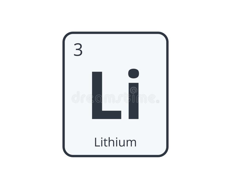 Lithium Chemical Element Graphic for Science Designs. Stock Vector ...
