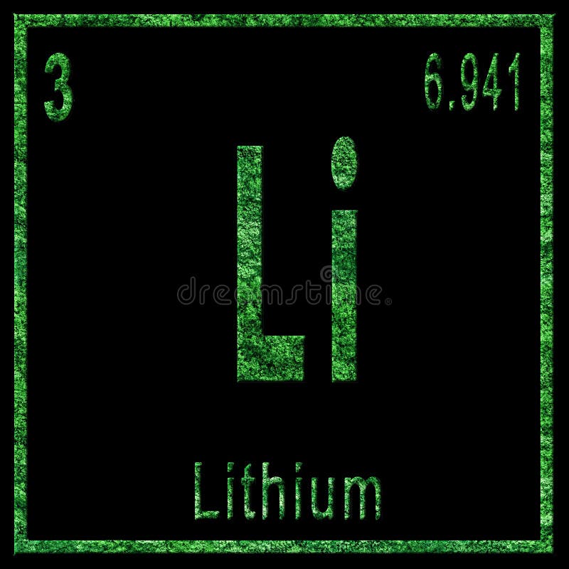 Lithium Chemical Element, Green Edition Stock Illustration ...