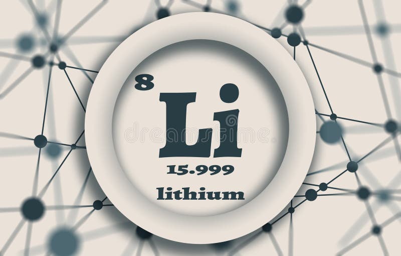 Lithium chemical element. stock illustration. Illustration of focus ...